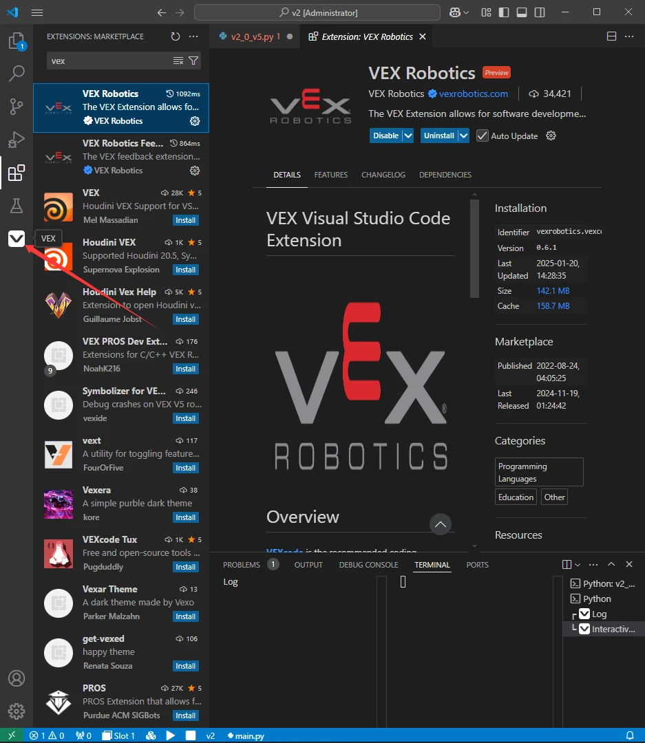 如何在VSCode中为VEX V5编写程序。 - 哔哩哔哩