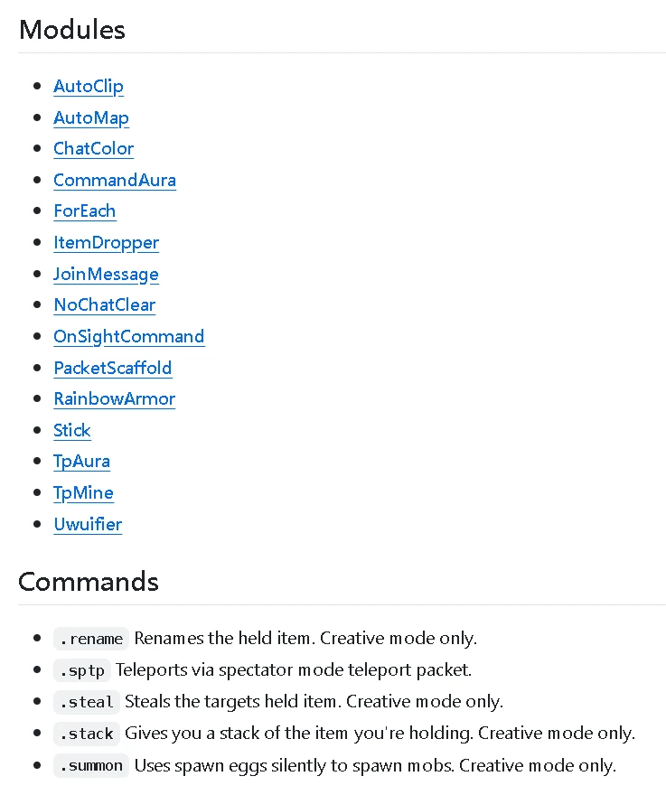 [彗星端]MeteorClient插件整理及功能介绍 - 哔哩哔哩