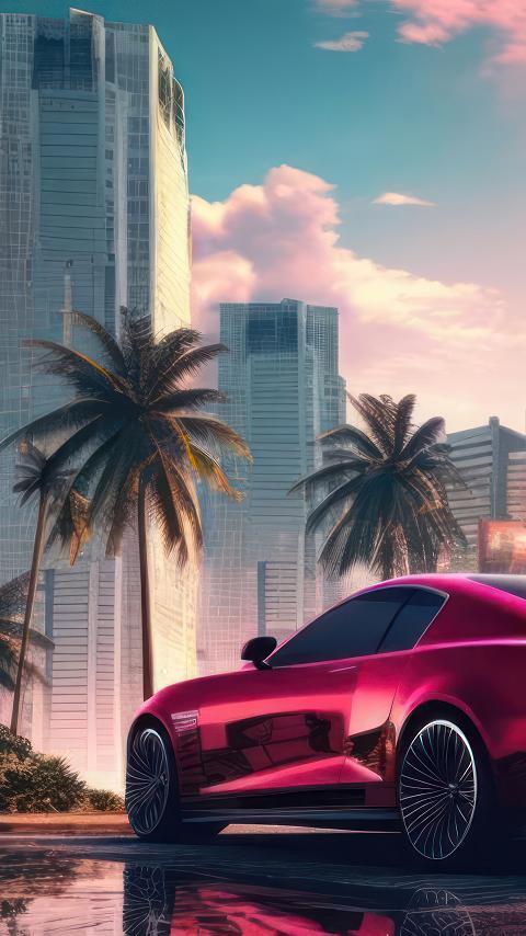 GTA6壁纸 64张图片 [电脑手机] 游戏海报 [横屏竖屏 AI修复版] 4K - 哔哩哔哩