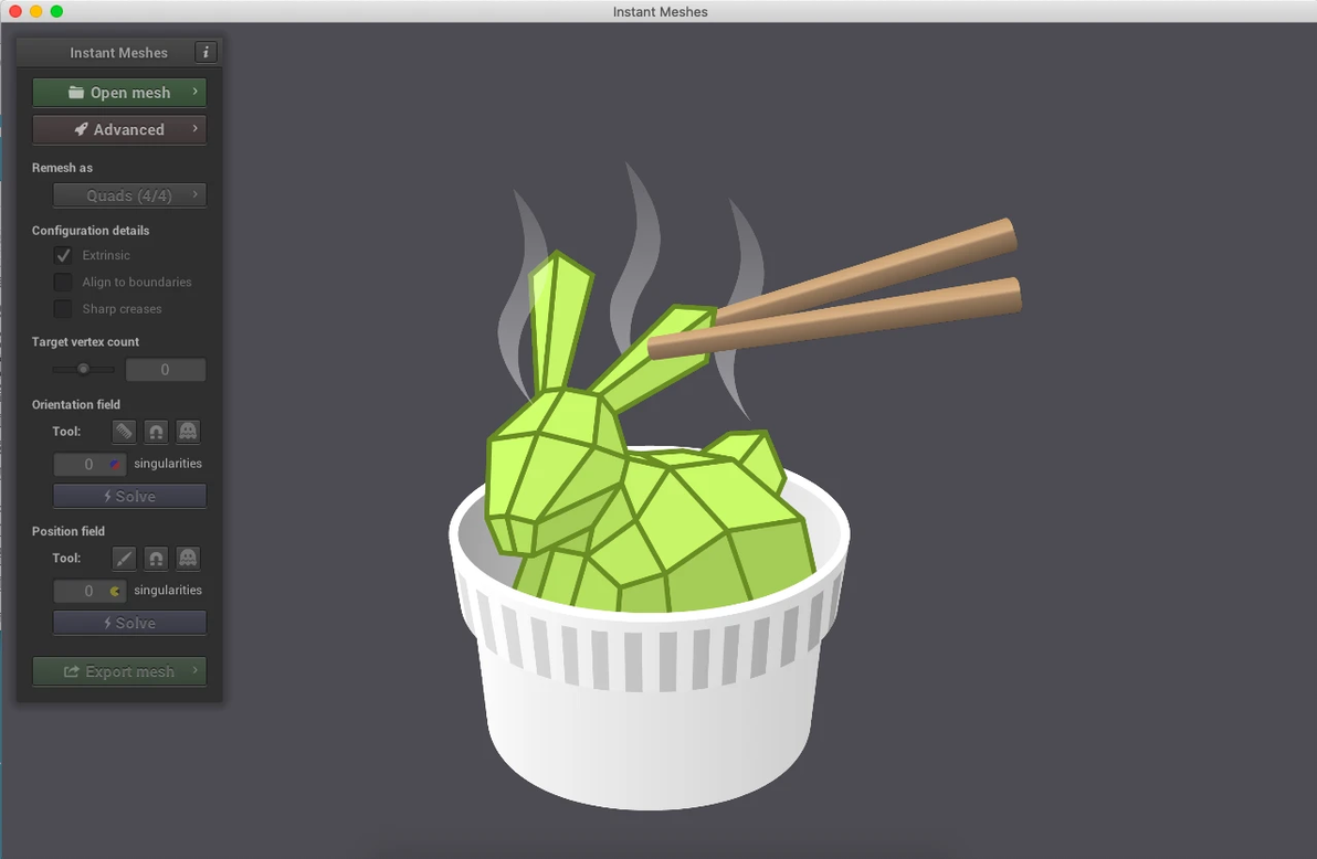 Instant Meshes 免费自动拓扑工具 - 哔哩哔哩