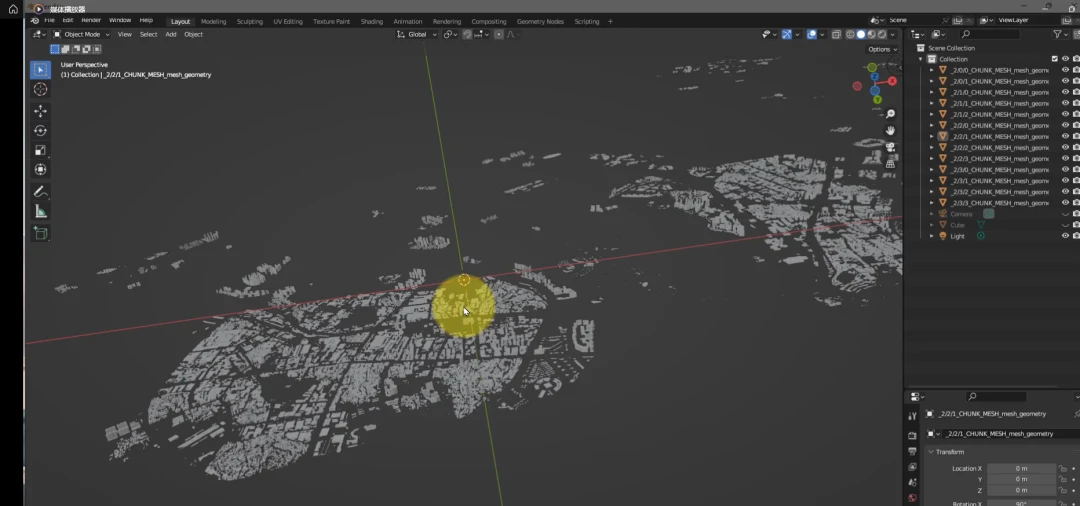 QGIS之2D建筑转3D建筑模型导入blender - 哔哩哔哩