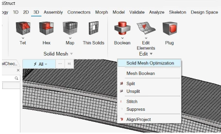 Hypermesh-3D网格优化-Solid Mesh Optimizatio - 哔哩哔哩