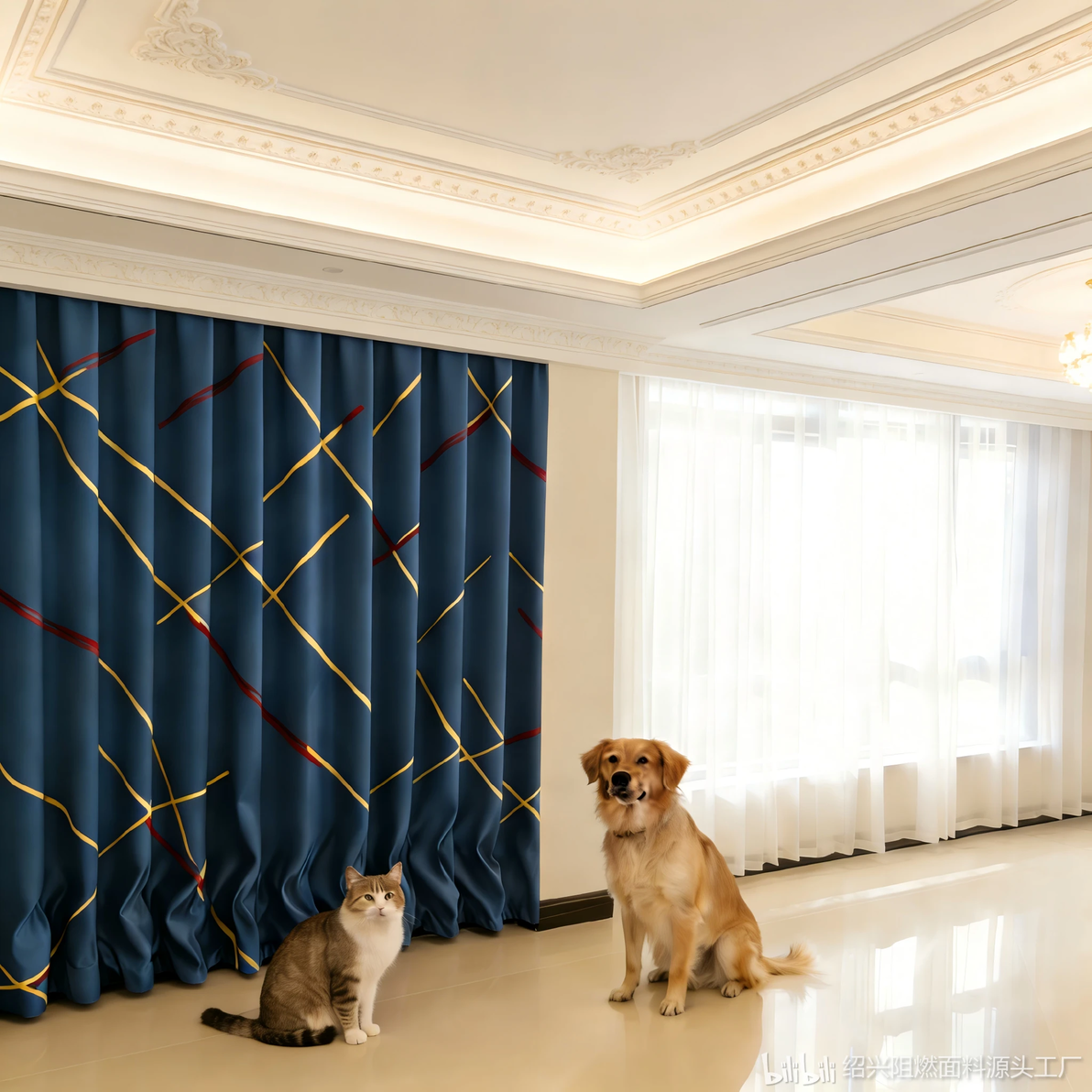 阻燃纬编立绒天鹅绒面料 防螨虫耐磨窗帘布 - 哔哩哔哩