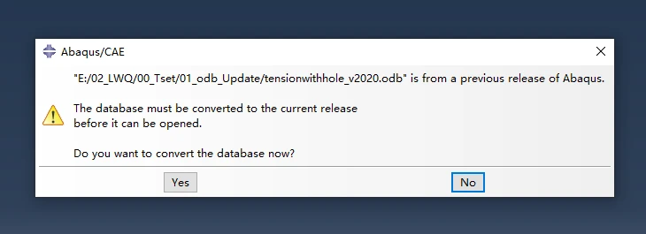 Abaqus读取odb结果时如何更新低版本的odb到高版本odb - 哔哩哔哩