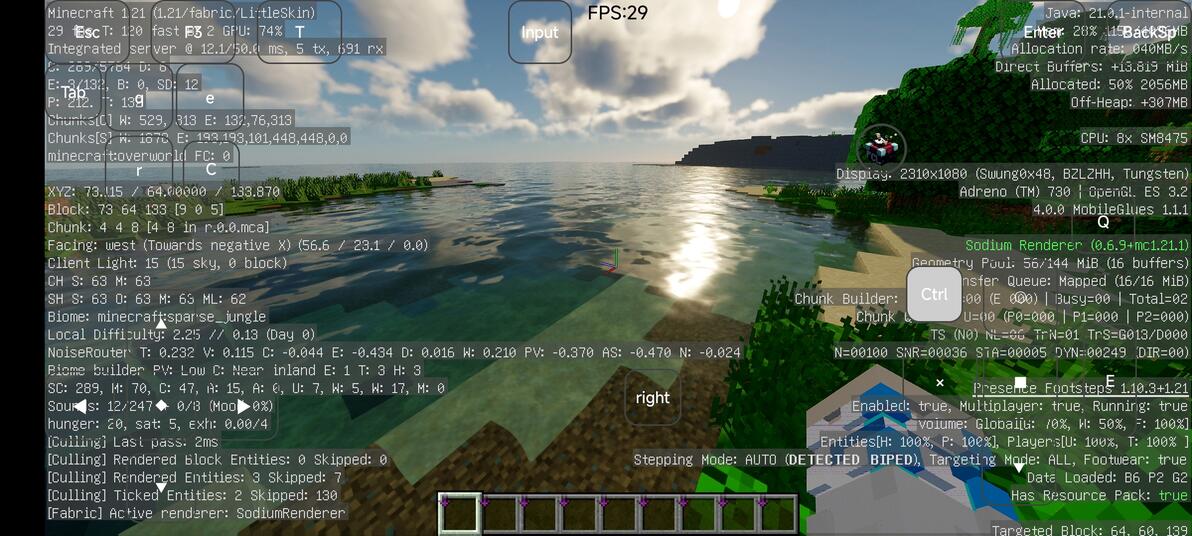 Minecraft on fcl 光影测试 - 哔哩哔哩