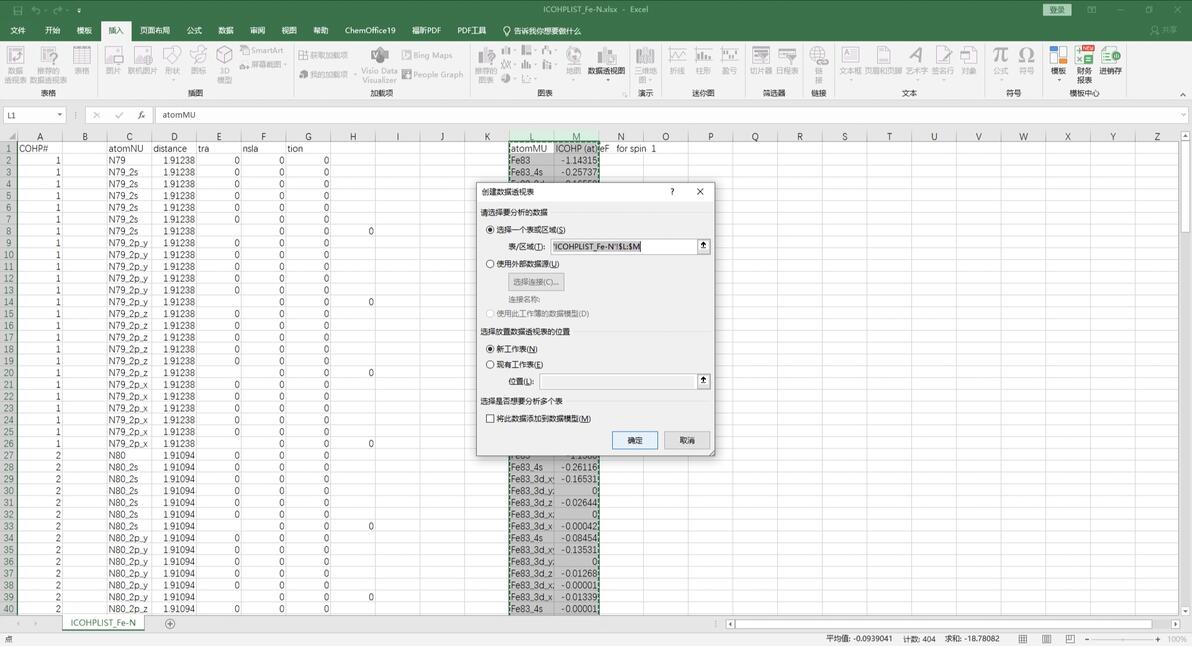 【ICOHP数据处理——数据透视表】 - 哔哩哔哩