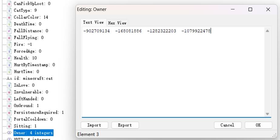 [Minecraft]运用NBT Explorer更改宠物的主人/解决MC宠物右键无反应的问题 - 哔哩哔哩