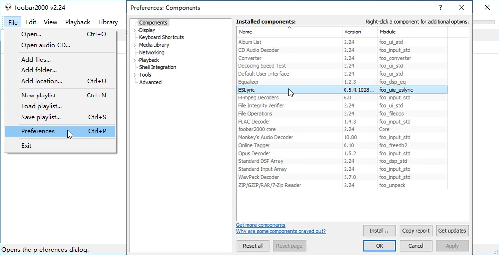 免费音频播放器Foobar2000（英文版）下载及歌词插件（ESLyric）安装 - 哔哩哔哩