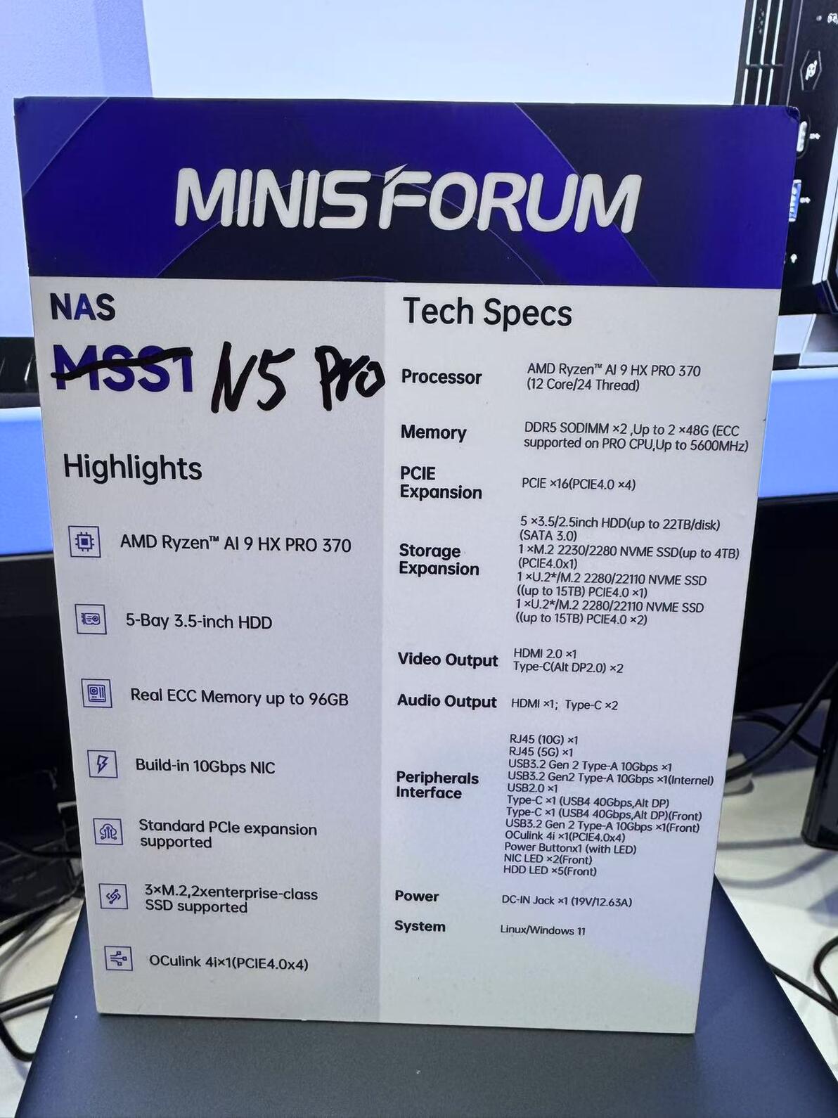 CES2025：铭凡展示今年新品：AI PC、NAS、扩展坞、MS-A2！ - 哔哩哔哩