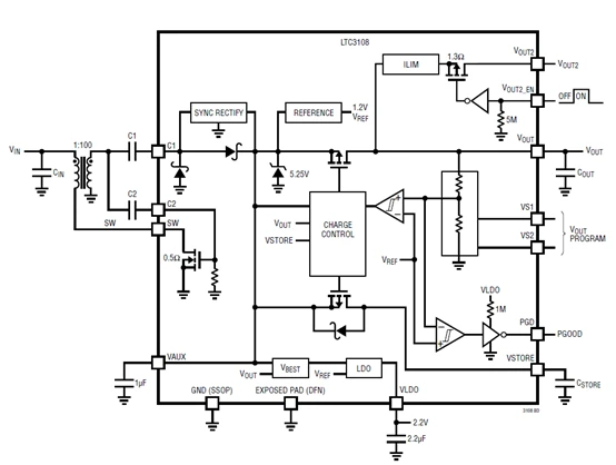 超低输入能源管理芯片LTC3108、LTC3108-1的使用方法及应用电路实例 - 哔哩哔哩