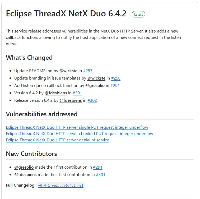 ThreadX全家桶正式回归，发布移交Eclipse后首个版本V6.4.2 - 哔哩哔哩