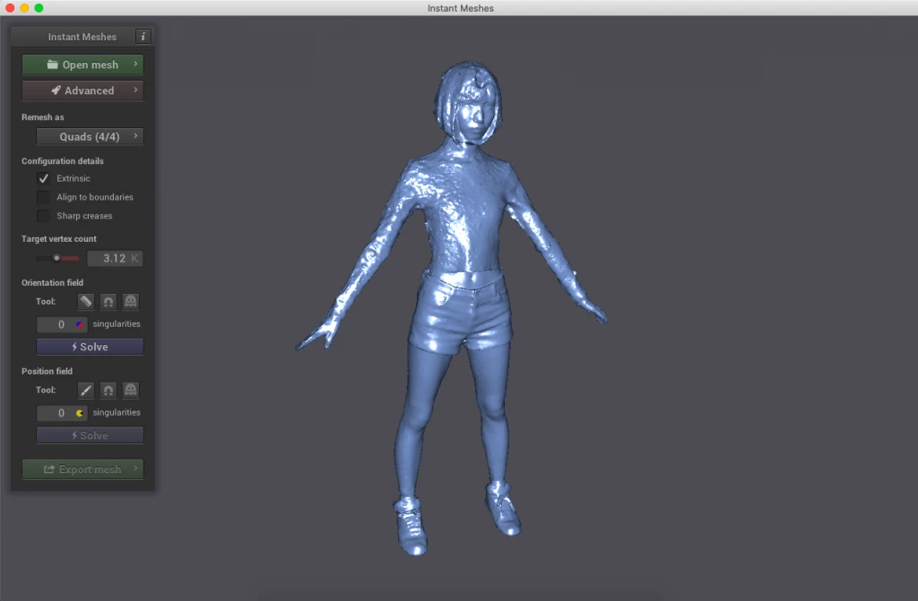 Instant Meshes 免费自动拓扑工具 - 哔哩哔哩