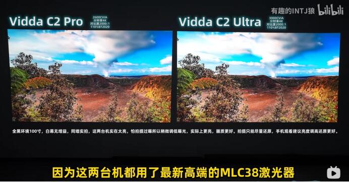 Vidda C2 Ultra投影评测：性能超强！高亮、广角还带光学变焦 - 哔哩哔哩