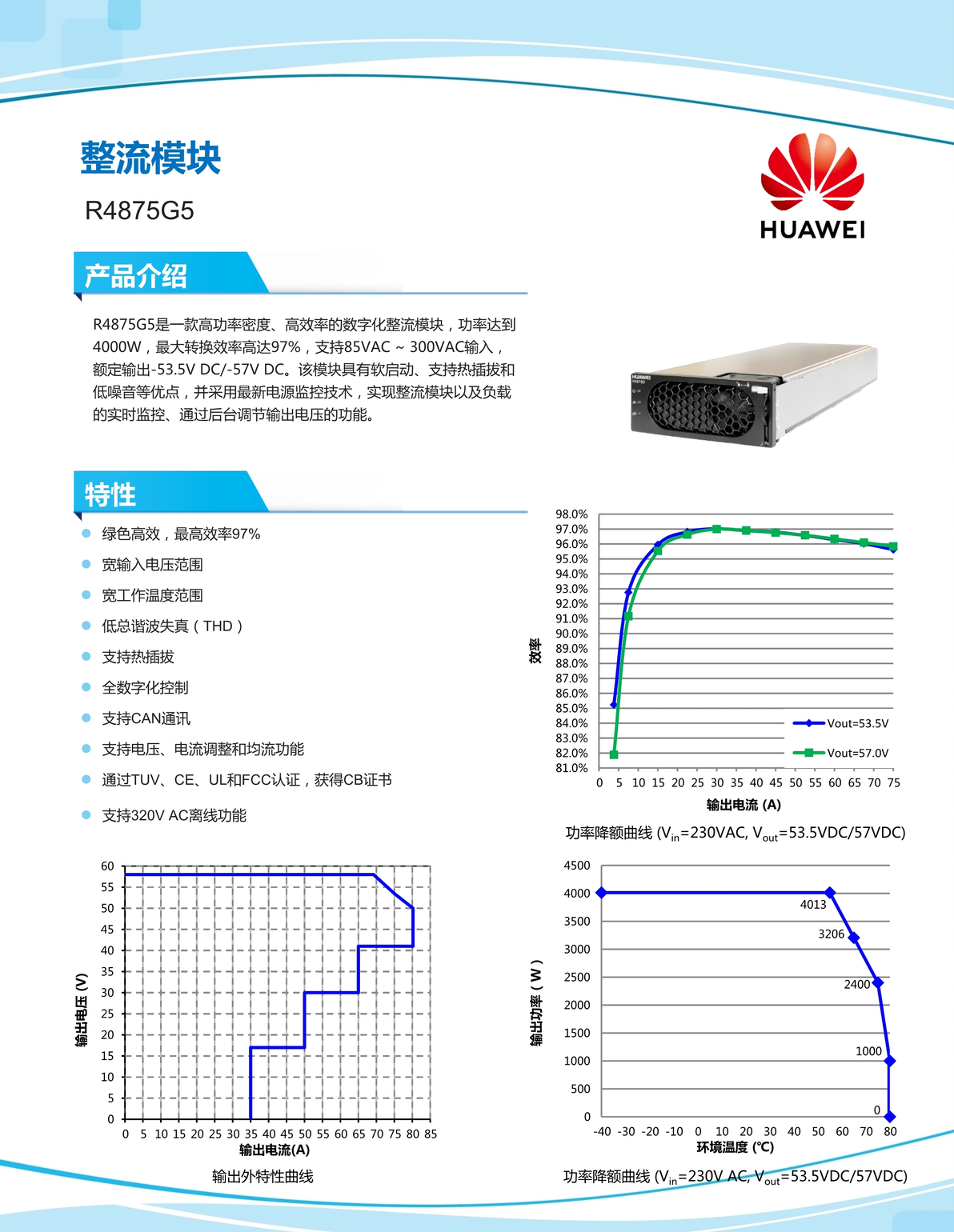 华为R4875G5整流模块 - 哔哩哔哩