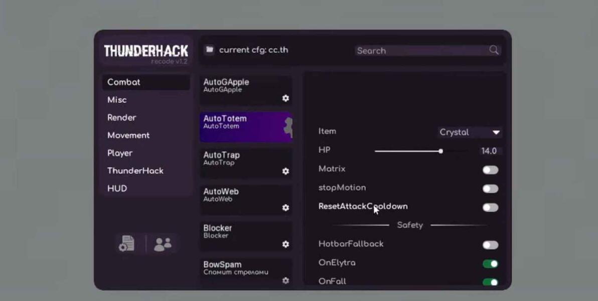我的世界ThunderHack Recode Client MOD - 哔哩哔哩