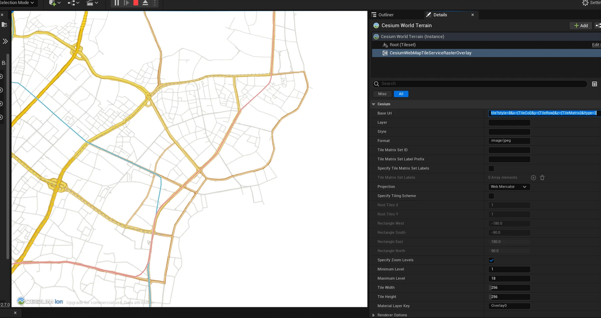 Cesium for Unreal 加载高德地图 - 哔哩哔哩