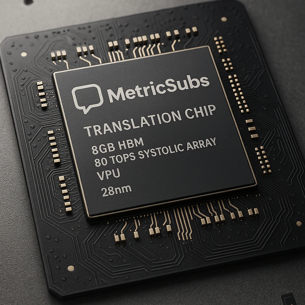 MetricSubs 字幕组第一代翻译芯片 译世灵芯™MT1 流片成功！ - 哔哩哔哩