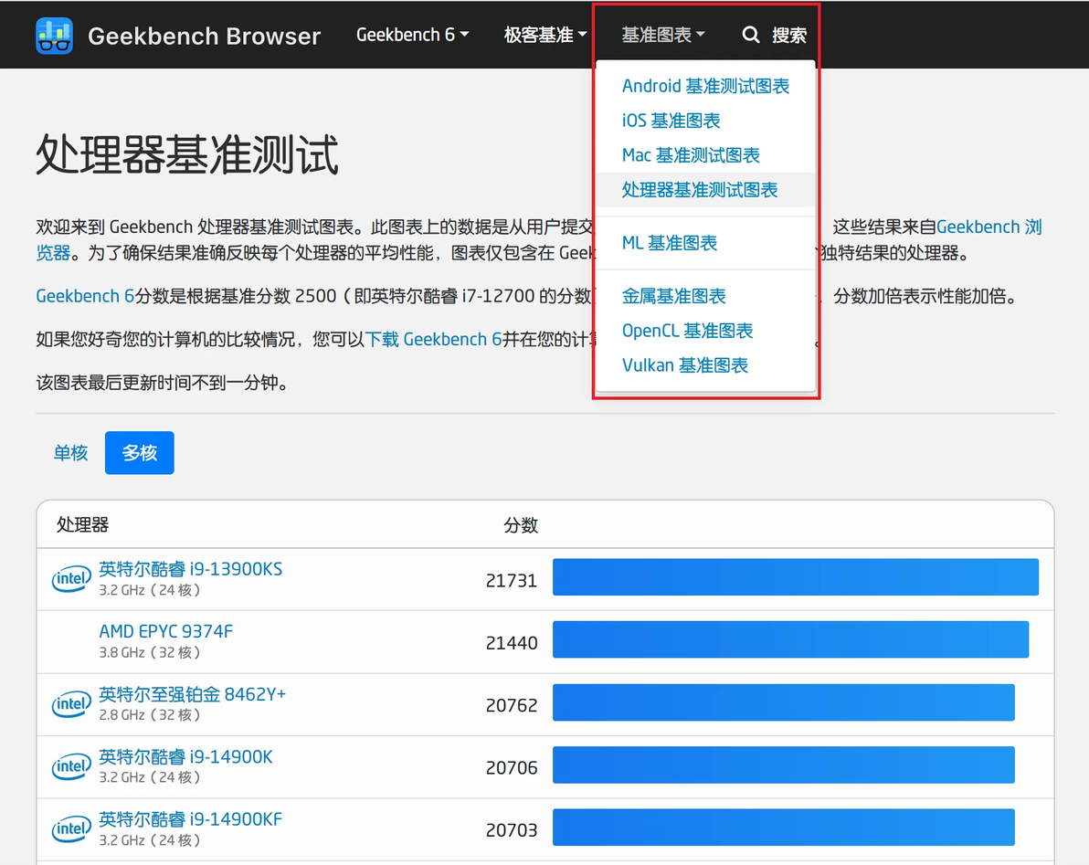 Geekbench6 CPU性能排行榜 - 哔哩哔哩
