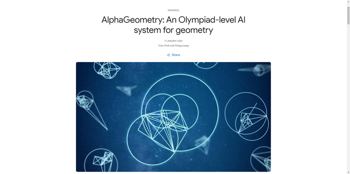 Google 推出全新数学几何模型：Alpha Geometry - 哔哩哔哩