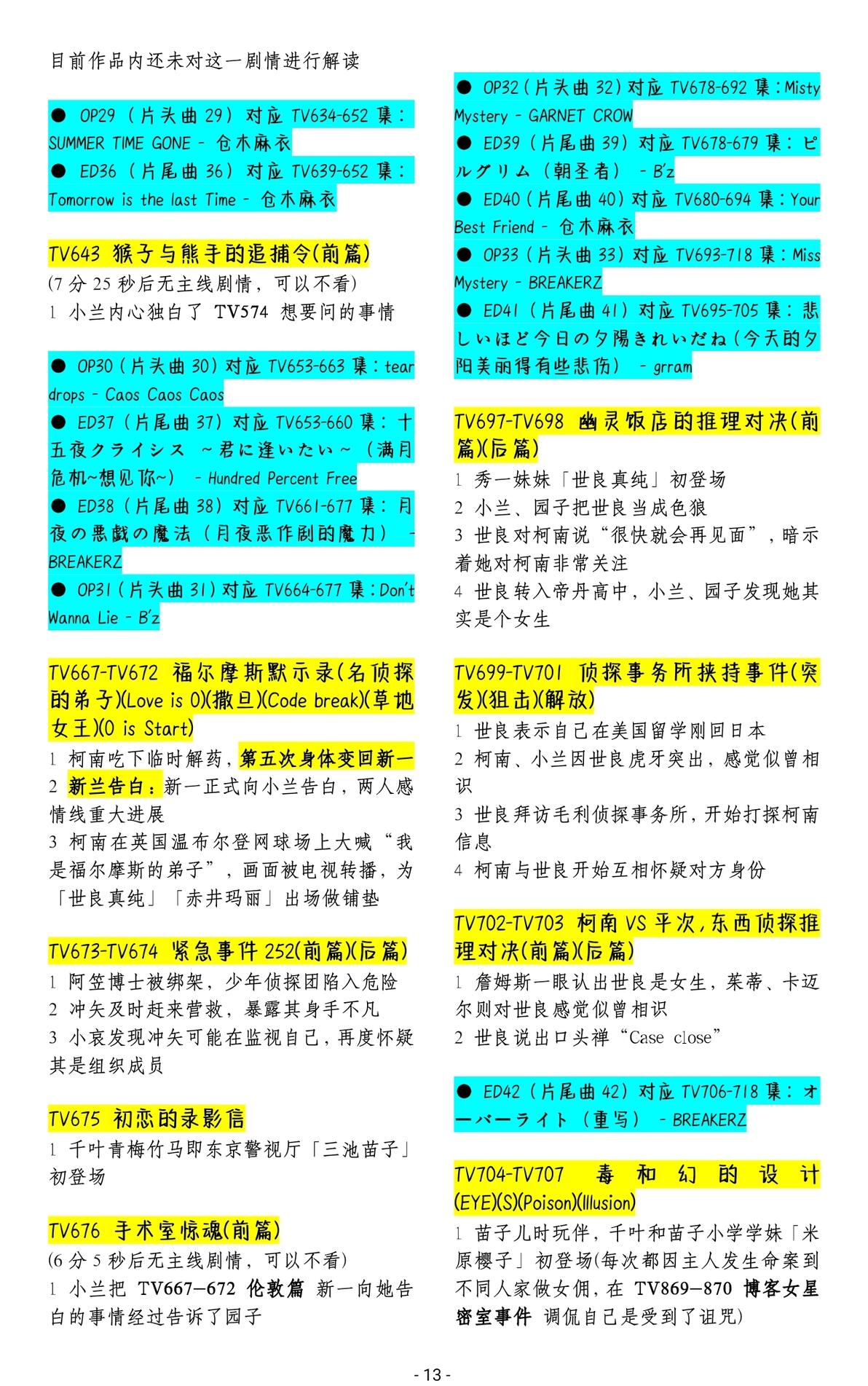 最全！名侦探柯南主线集数与人物登场整理(更新至TV1164集/剧场版M26|含剧情信息) - 哔哩哔哩