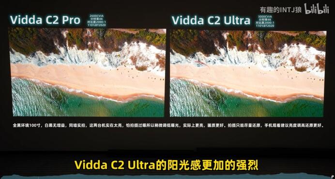 Vidda C2 Ultra投影评测：性能超强！高亮、广角还带光学变焦 - 哔哩哔哩