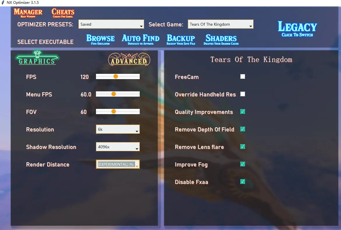可能是目前最好的王国之泪的画质mod编辑器---NX Optimizer！！！ - 哔哩哔哩