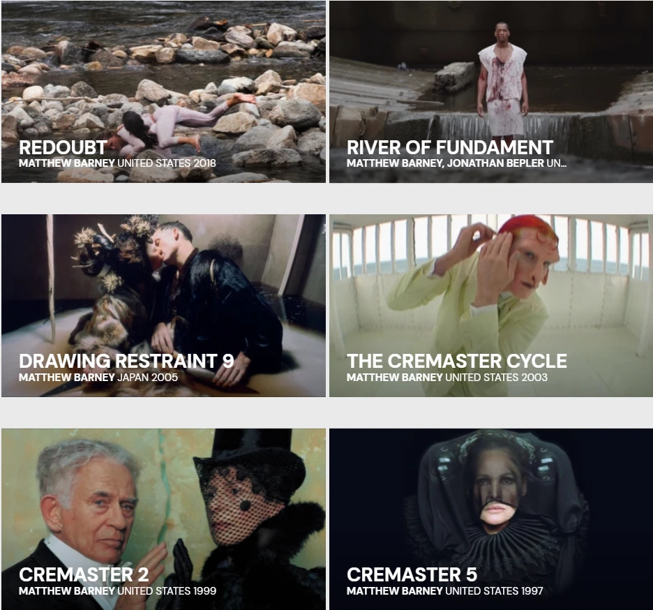 马修·巴尼导演片合集 - 哔哩哔哩