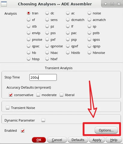 Cadence virtuoso中tran仿真中波形跳变时，不收敛的解决办法之一 - 哔哩哔哩