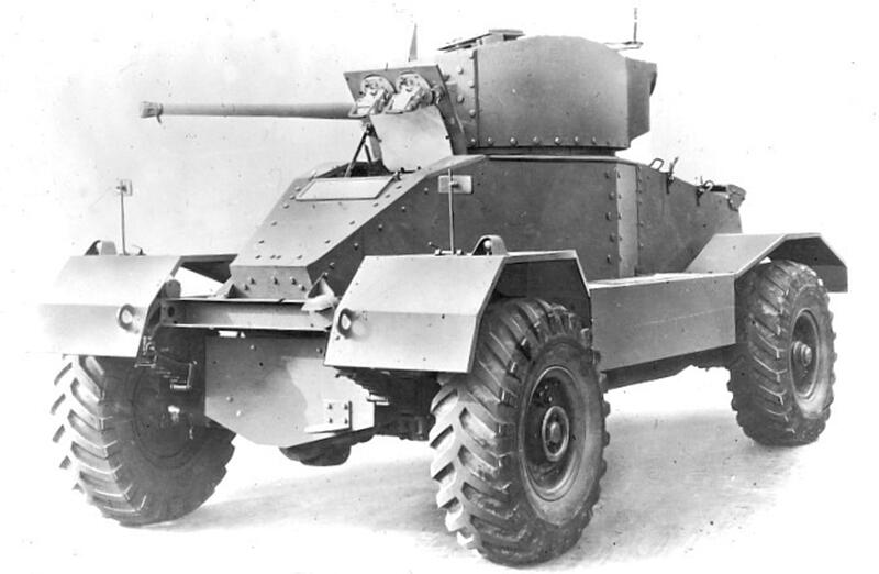 英国AEC重型轮式战车，直接安装坦克炮塔，获得超强火力 - 哔哩哔哩