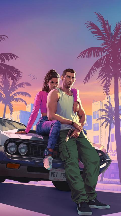 GTA6壁纸 64张图片 [电脑手机] 游戏海报 [横屏竖屏 AI修复版] 4K - 哔哩哔哩