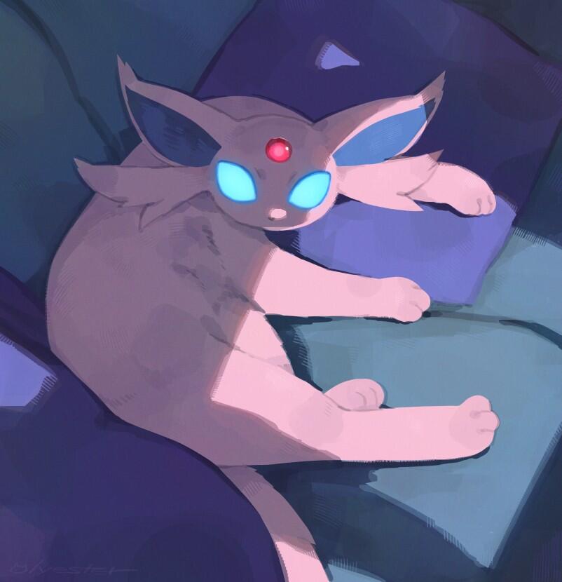 画师cco00oo创作的睡姿伊布 - 哔哩哔哩