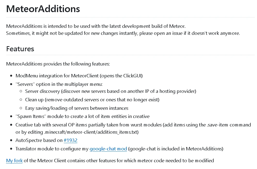 [彗星端]MeteorClient插件整理及功能介绍 - 哔哩哔哩