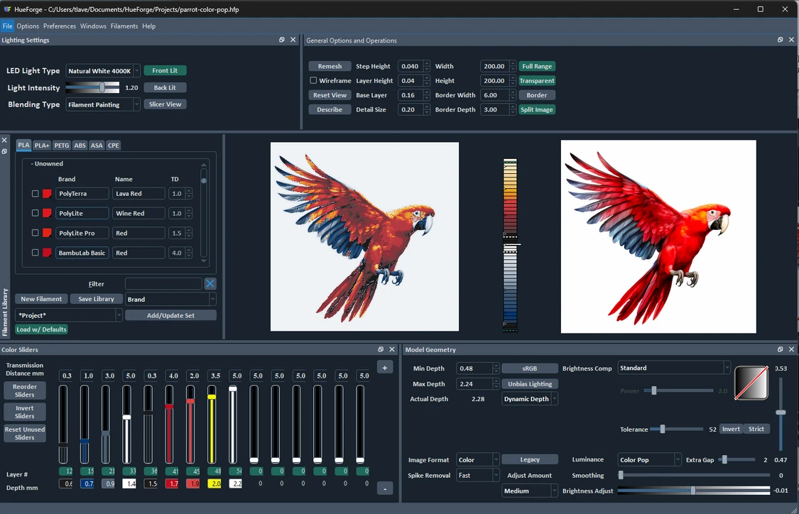 HueForge wiki—如何使用Color Pop模式 - 哔哩哔哩