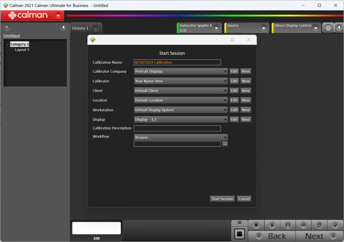 Calman Ultimate 2021搭配红蜘蛛校色仪测显示色彩的简单使用教程 - 哔哩哔哩