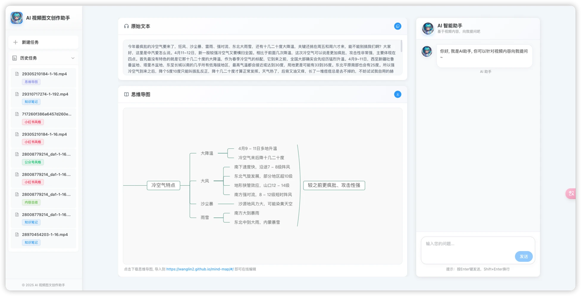 开源的自媒体创作神器！AI-Media2Doc：一键将音视频转换为多种风格的文档！ - 哔哩哔哩