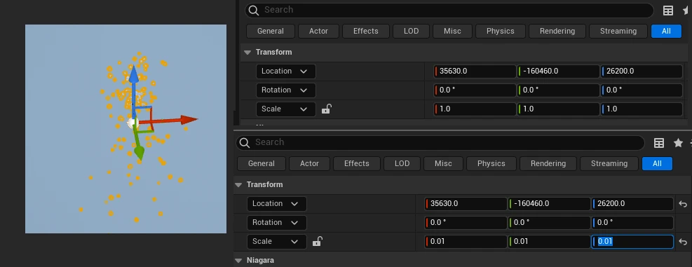 UE5 Niagara 粒子缩放—跟随物体缩放 - 哔哩哔哩