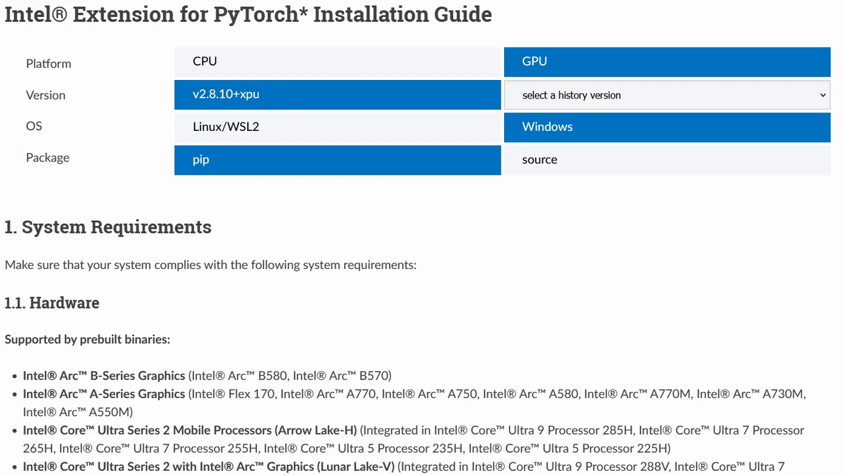 让Pytorch使用Intel Arc显卡！ - 哔哩哔哩