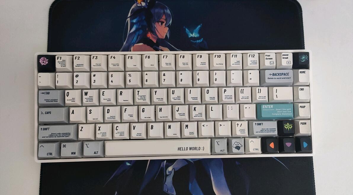 第一把客制化键盘——黑吉蛇dk84，静音宿舍系 - 哔哩哔哩