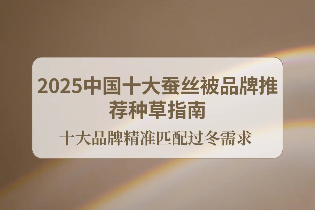 2025中国十大蚕丝被品牌推荐种草指南，十大品牌精准匹配过冬 - 哔哩哔哩