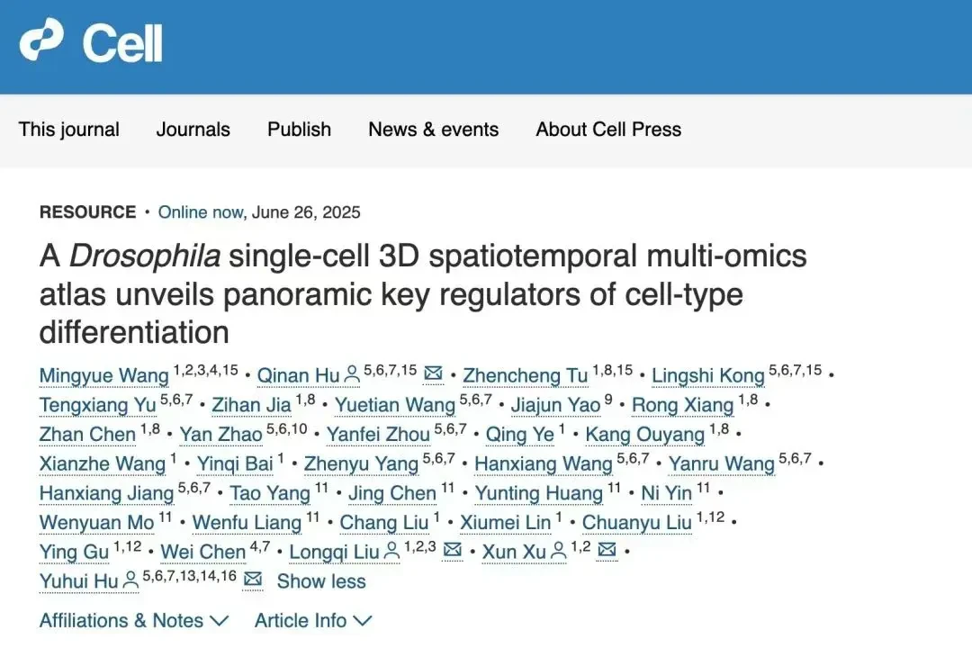 Cell | Stereo-seq助力绘制果蝇发育3D全景图谱，破译生命动态调控的“时空密码” - 哔哩哔哩