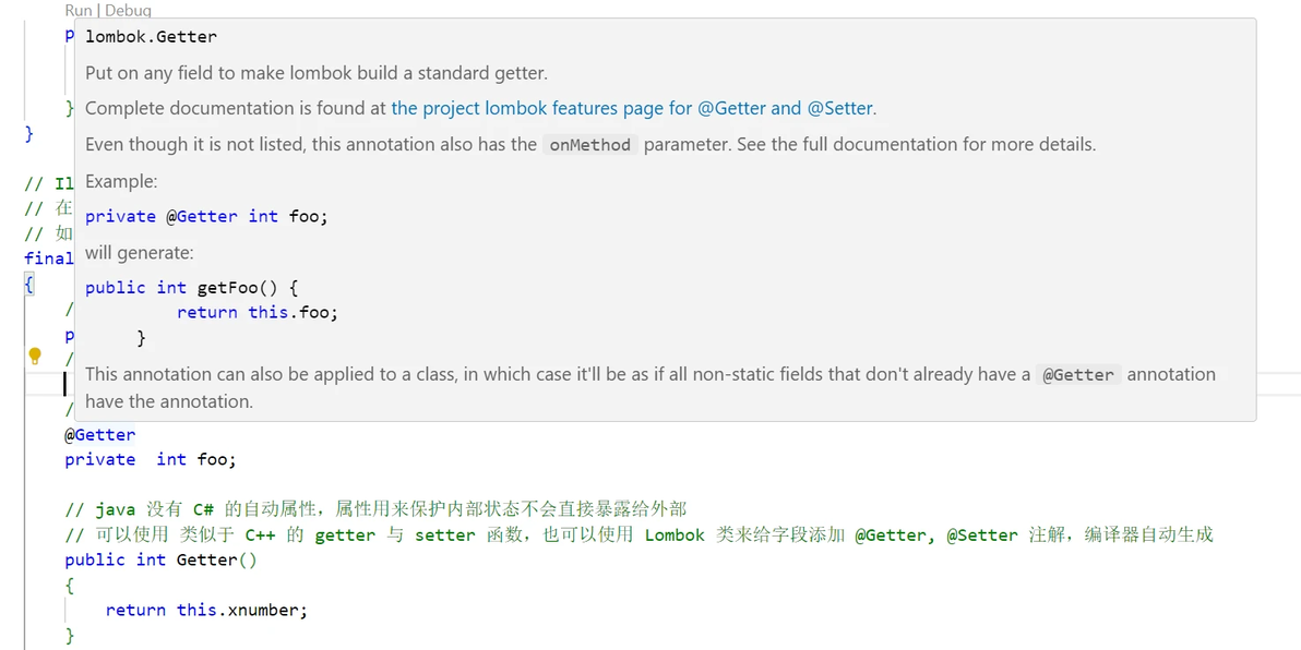 VsCode - Java 使用 Lombok 自动 Setter ,Geter - 哔哩哔哩
