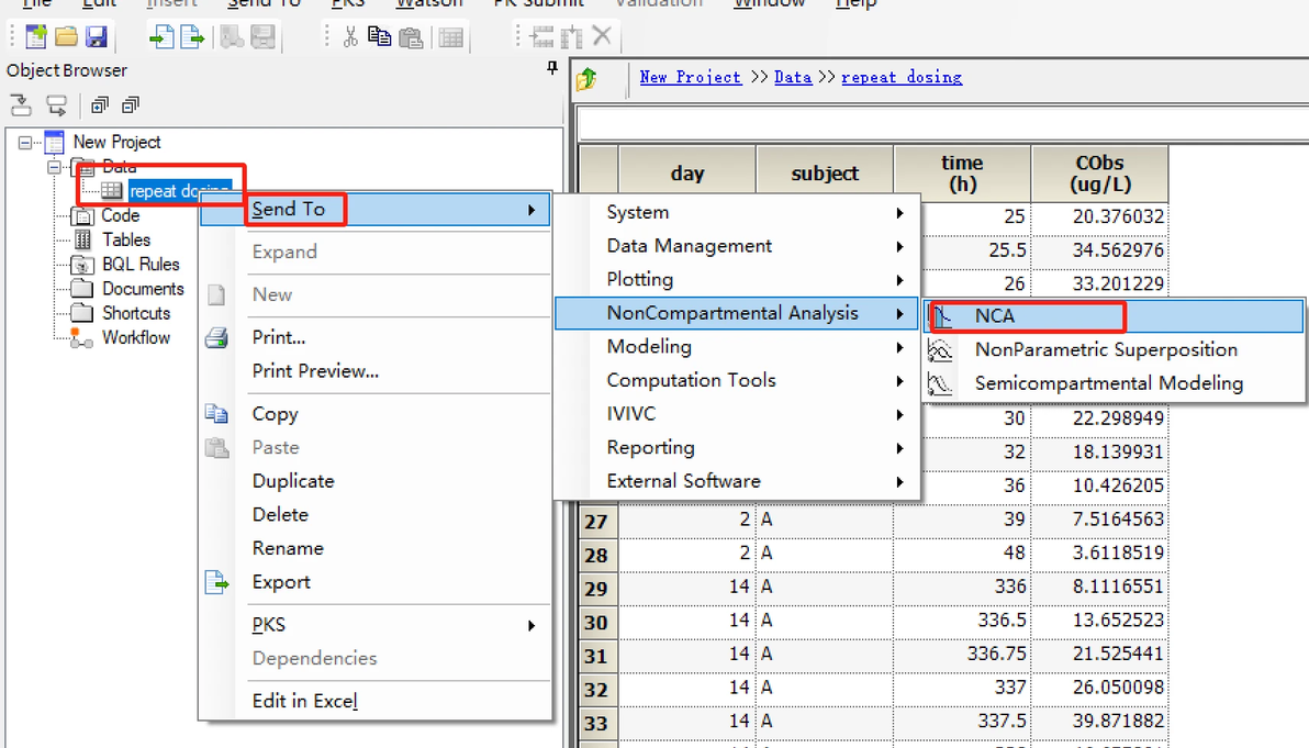 WinNonlin教程 | 连续多次给药密采数据在NCA分析时的处理方式 - 哔哩哔哩