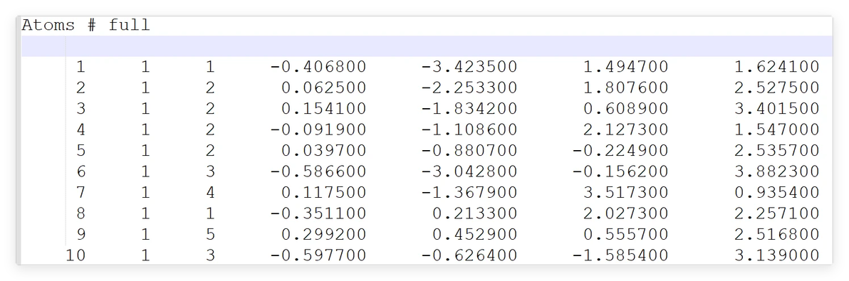 lammps的data文件格式说明 - 哔哩哔哩