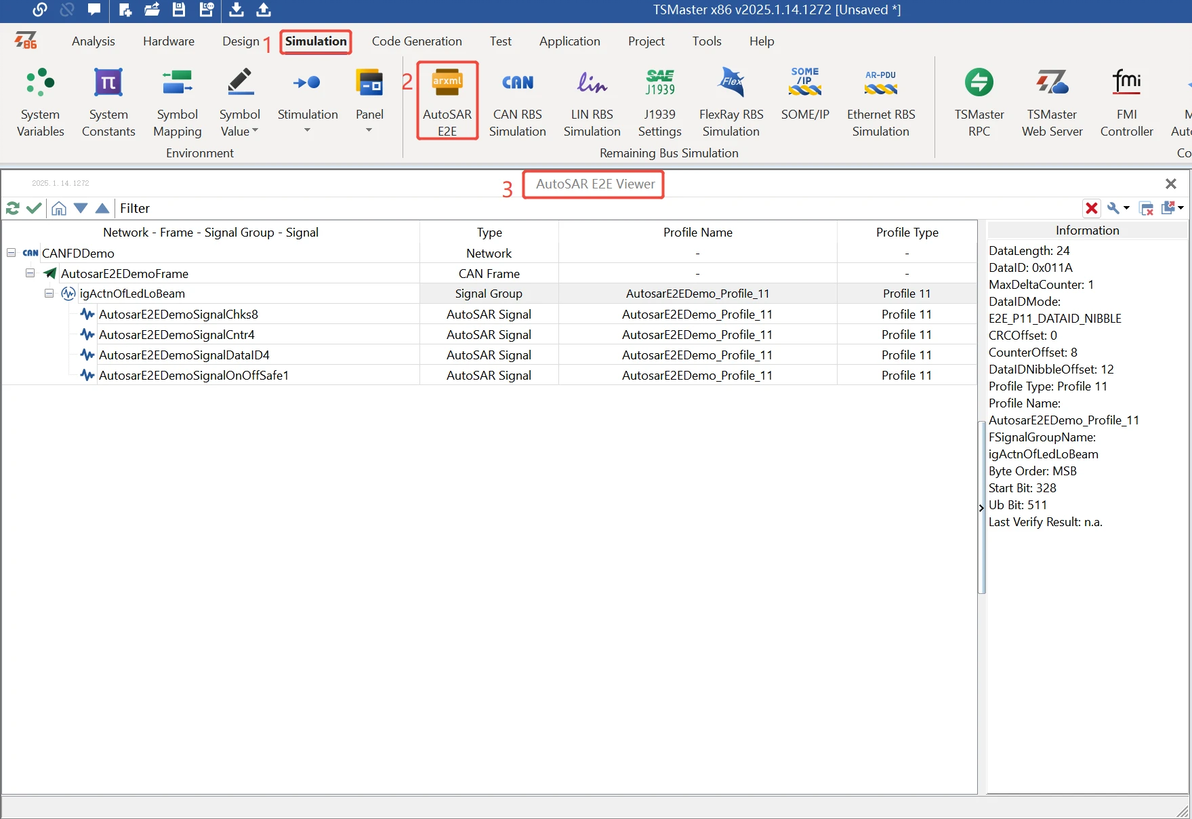 干货分享 | TSMaster AUTOSAR E2E使用说明 - 哔哩哔哩