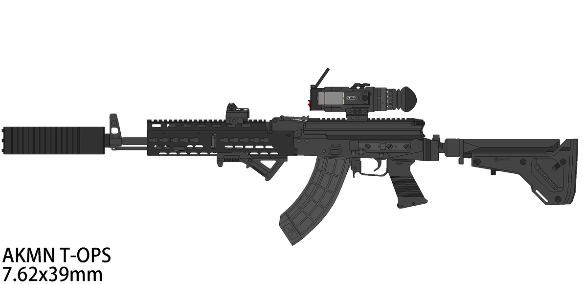 【茜斯茨】轻武器像素画第二十七期——AKMN T-OPS - 哔哩哔哩