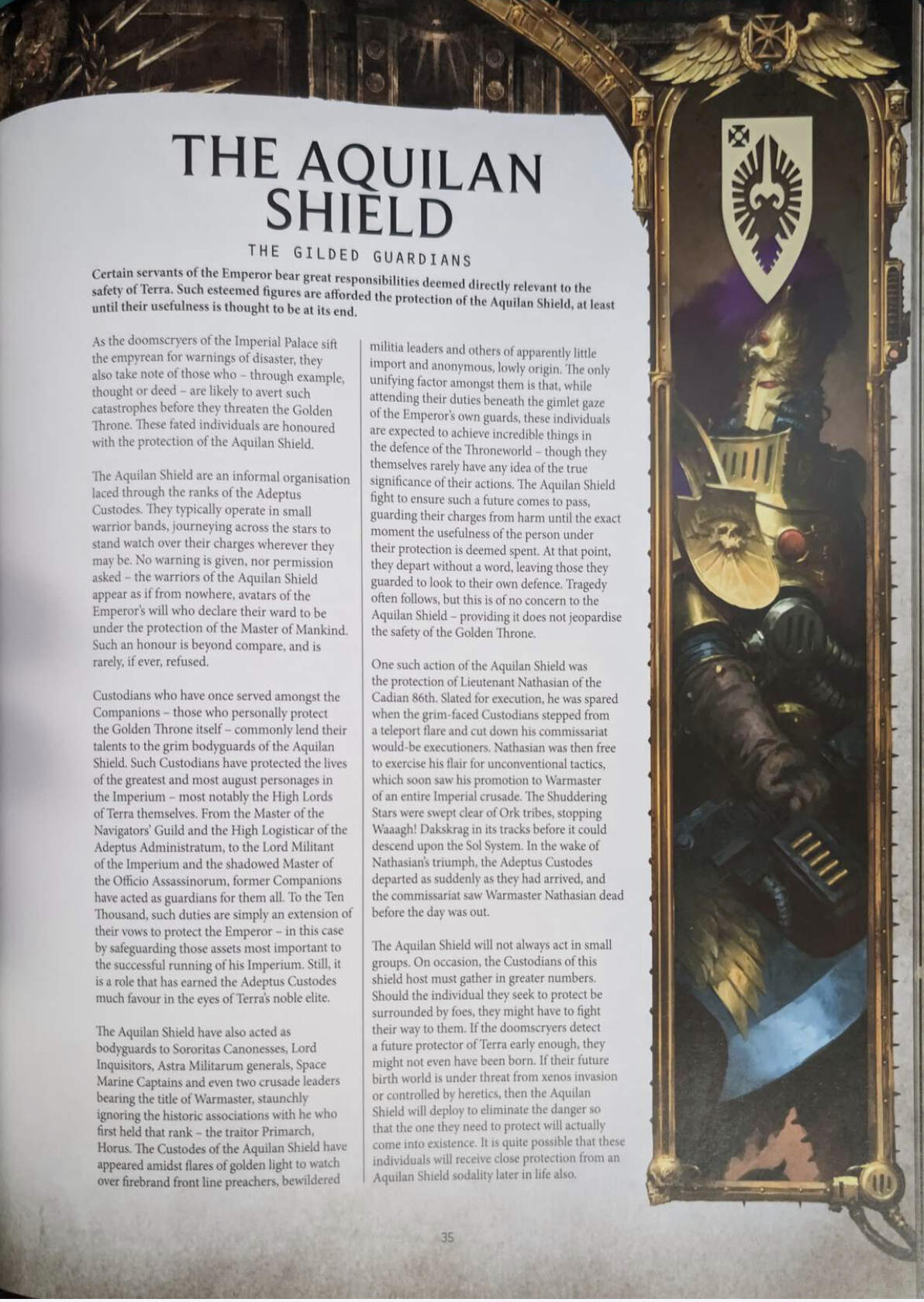 十版禁军圣典设定节译：金之守护者——天鹰盾 The Aquilan Shield - 哔哩哔哩