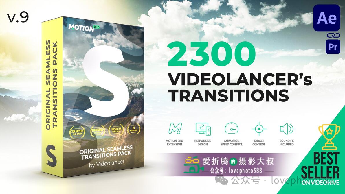 PR AE最新最全22套 Motion Bro预设包让你的视频制作更高效！ - 哔哩哔哩