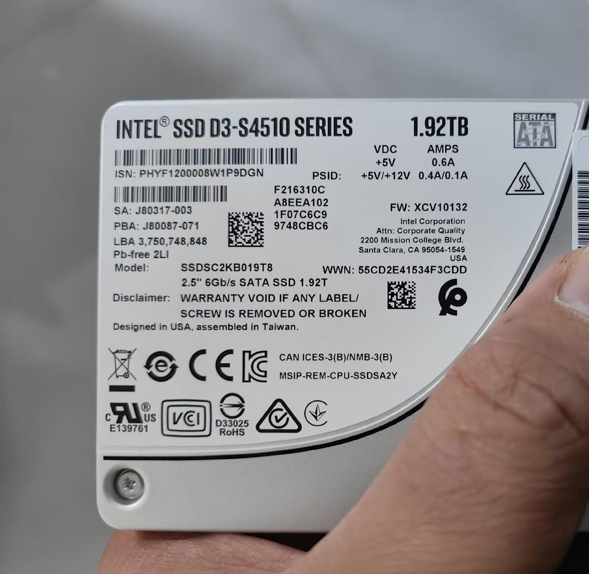 Intel S4510 1.92T SATA SSDSC2KB019T801 - 哔哩哔哩