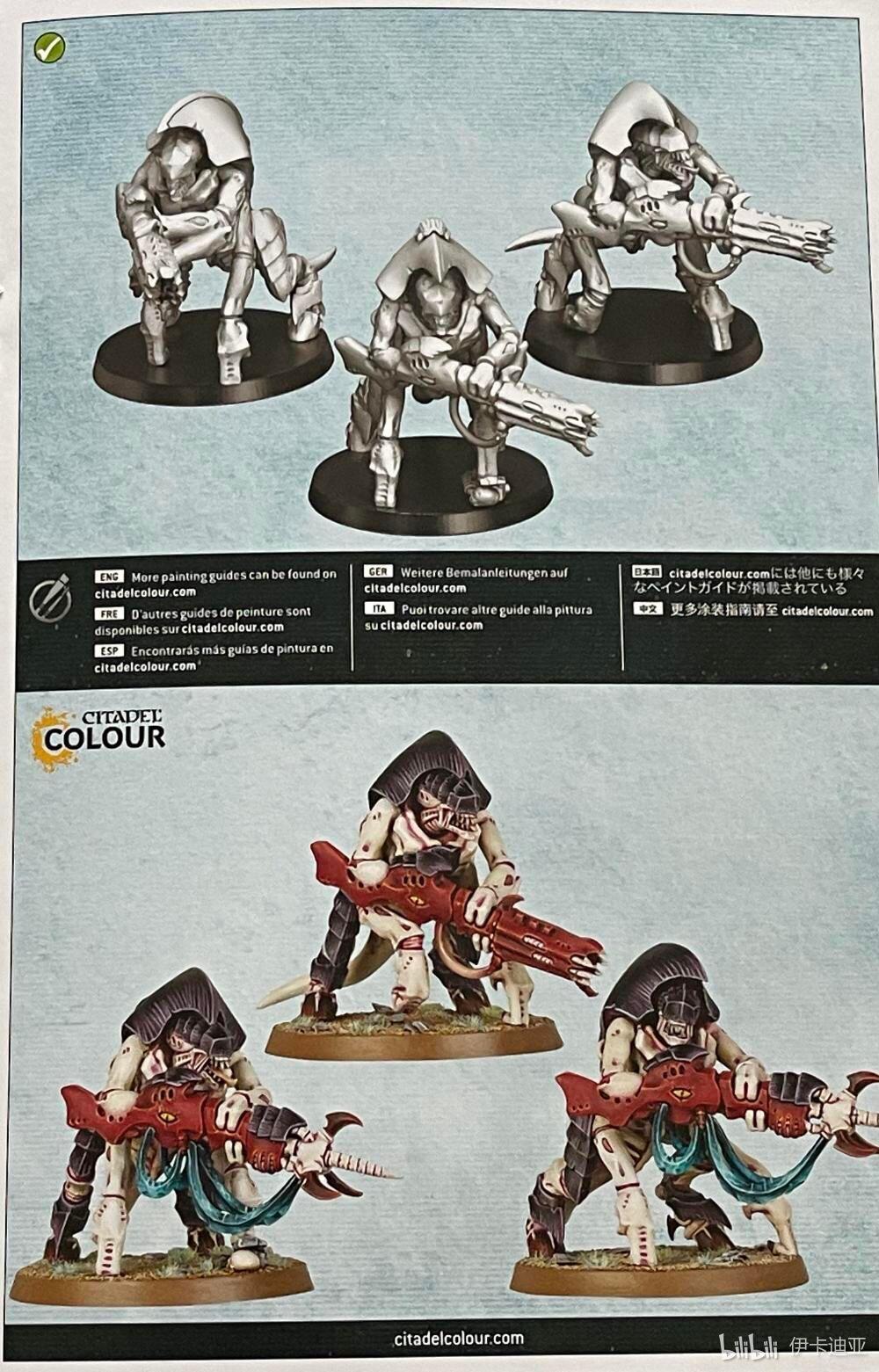【战锤40K拼装说明书及多角度涂装】泰伦虫族 虫巢守卫&暴君护卫 - 哔哩哔哩