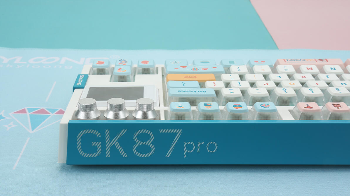 SKYLOONG小呆虫GK87 pro V2机械键盘评测：彩屏升级，功能更强 - 哔哩哔哩